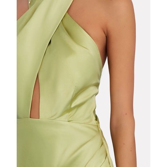 Elliatt | Dresses | Elliatt Begonia Maxi Dress Avocado Green Satin ...
